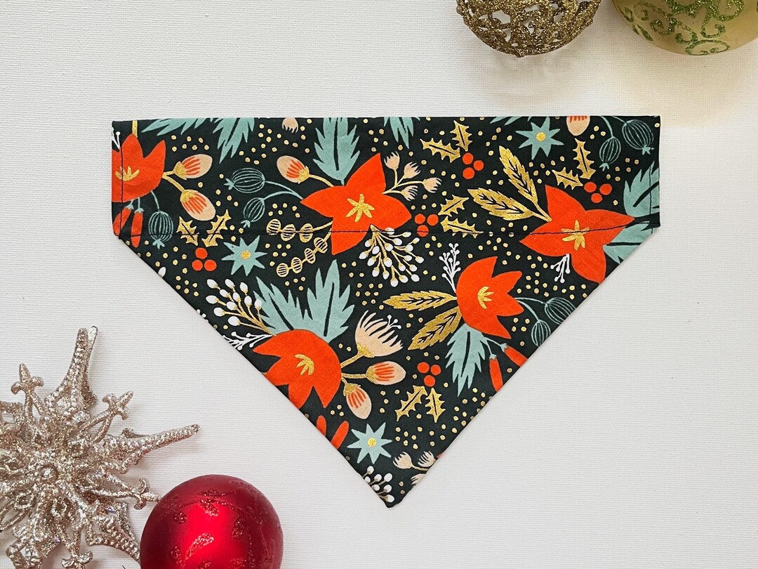 Rifle Paper Co Christmas Bandana / Holiday Bandana / Christmas Dog ...