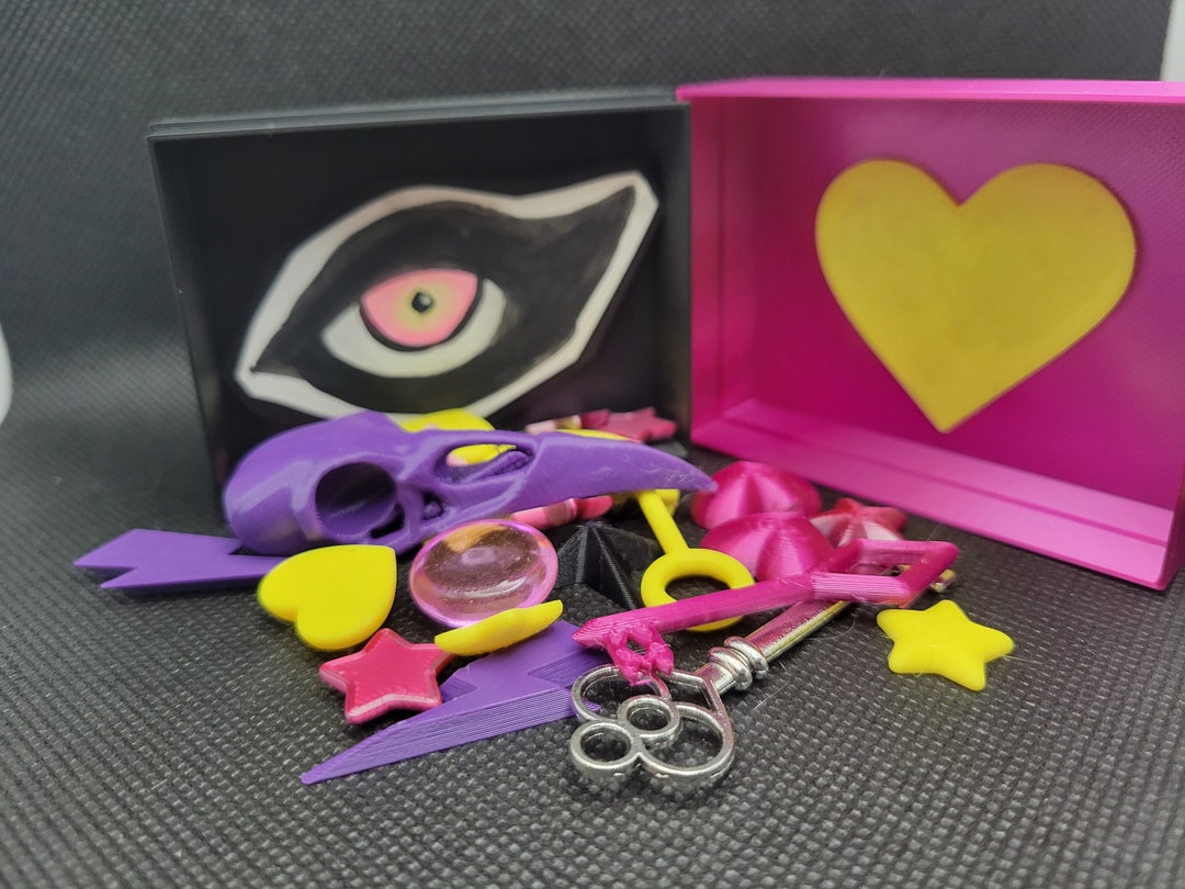 Treasure Box Pink, Purple, and Yellow. Original Art and 3d Printed ...