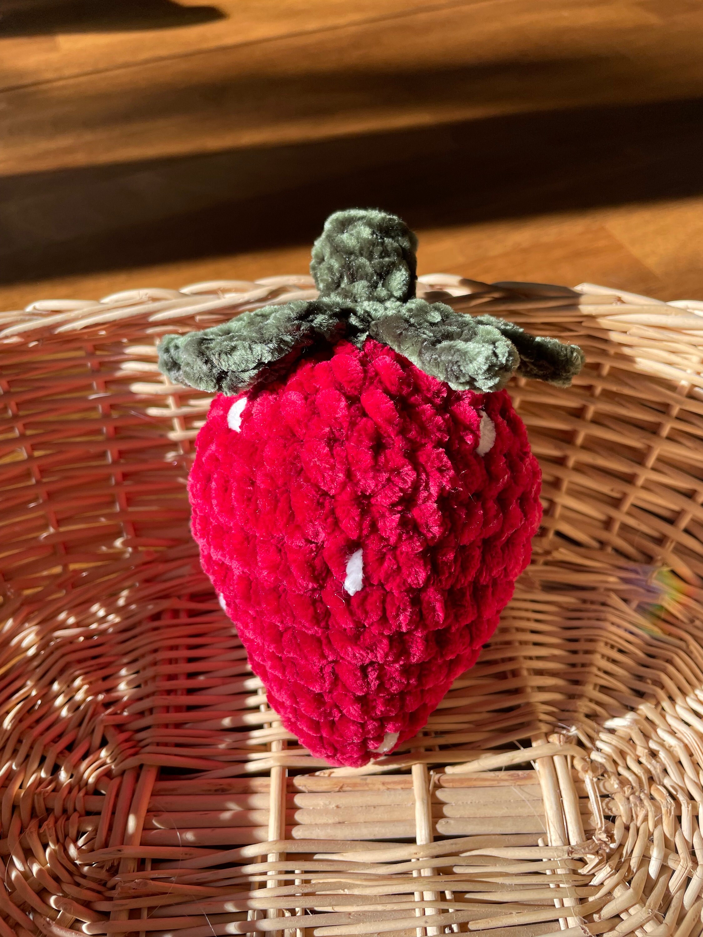 Crochet Strawberry Plushie Pattern - Etsy