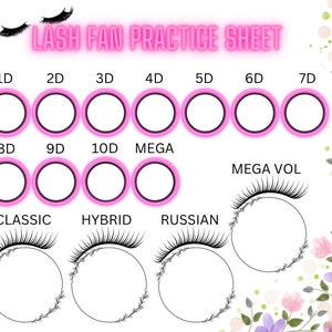 Lash Practice Sheet - Etsy