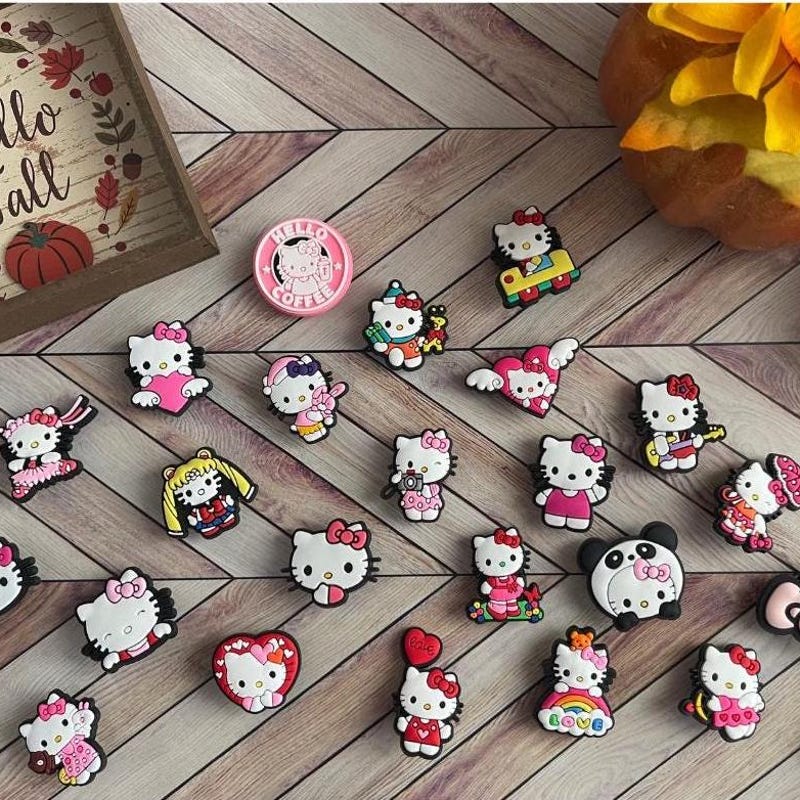 Hello Croc Kitty Charms - Etsy