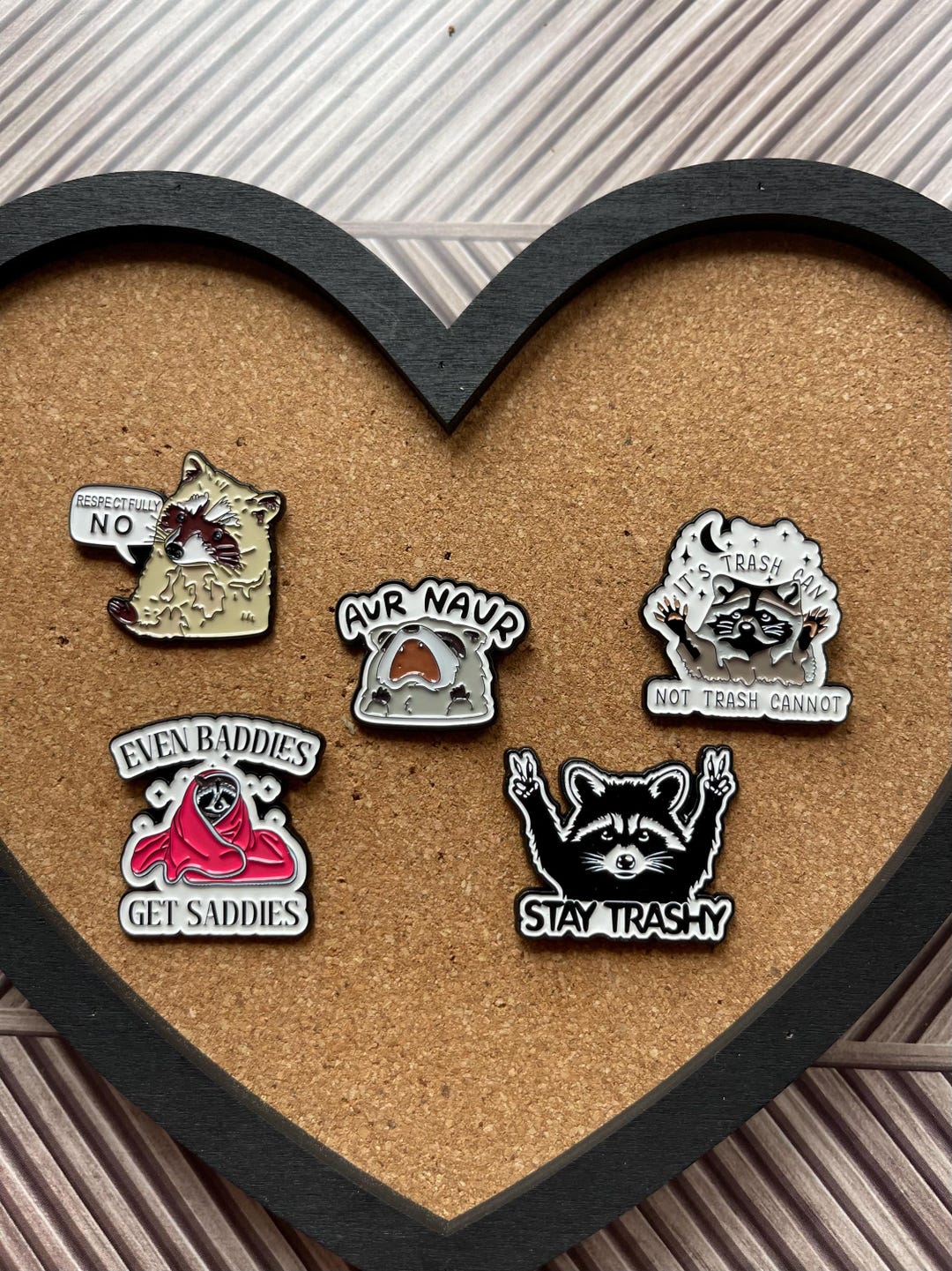 Raccoon Lovers Clothing Pins Bundle - Etsy
