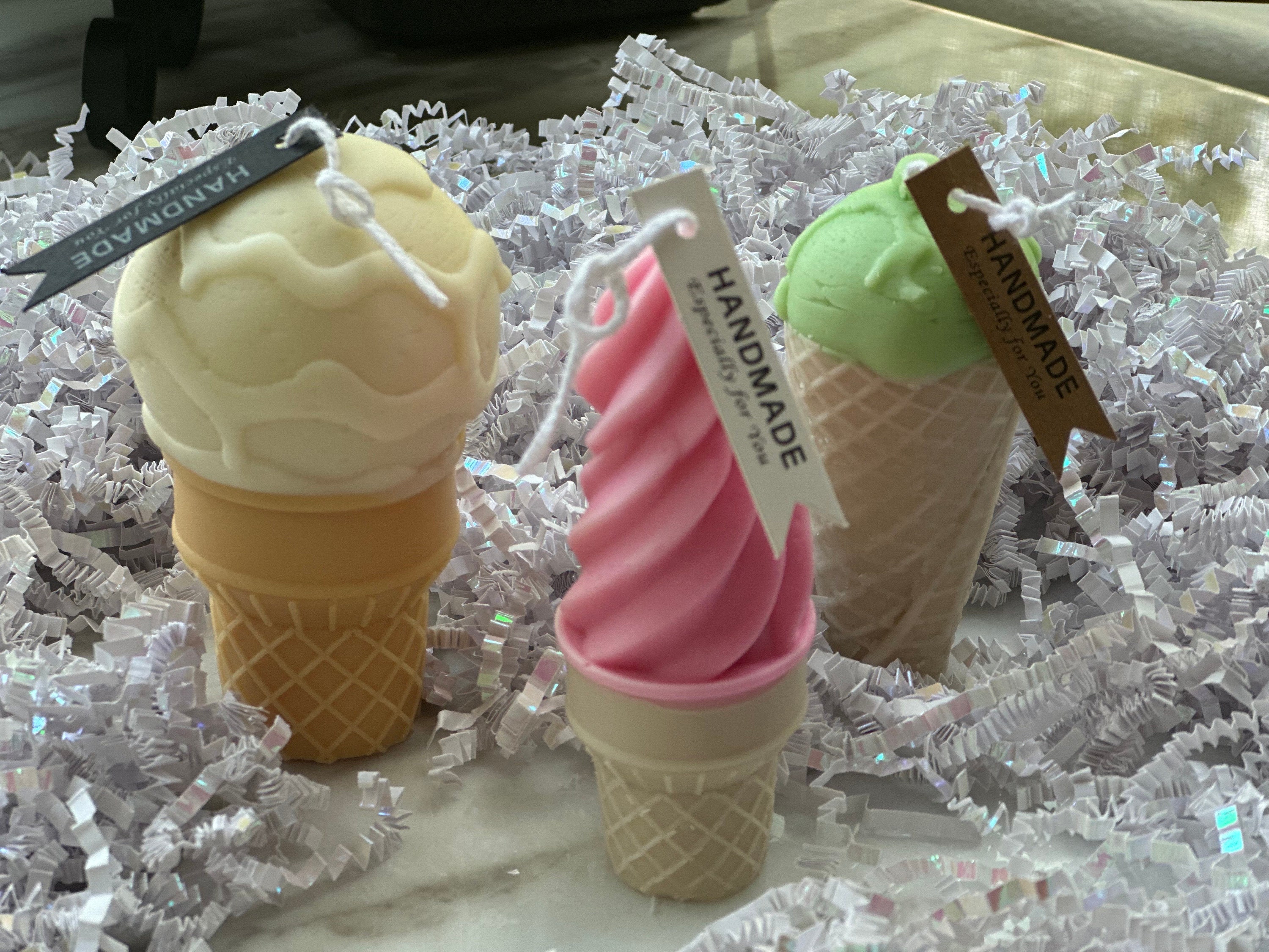 Ice Cream Candles (3 Pcs) - Etsy