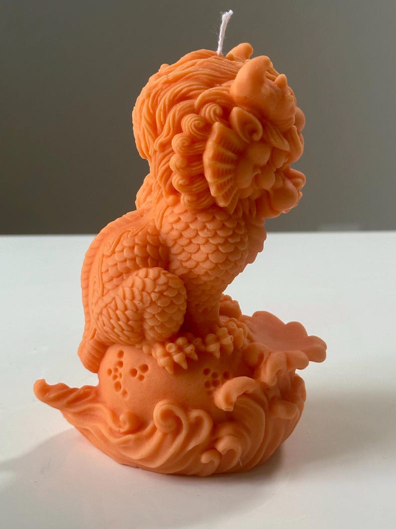 Chinese New Year Lion Candle - Etsy