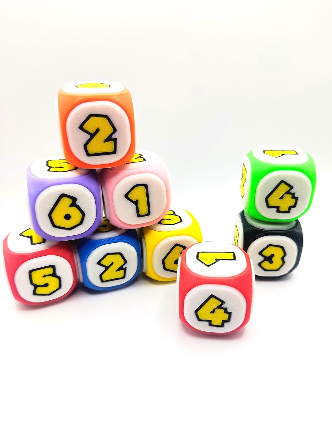 D6 Party Themed Dice - 6 Sided Dice - Mario Dnd Board Game Accessories ...