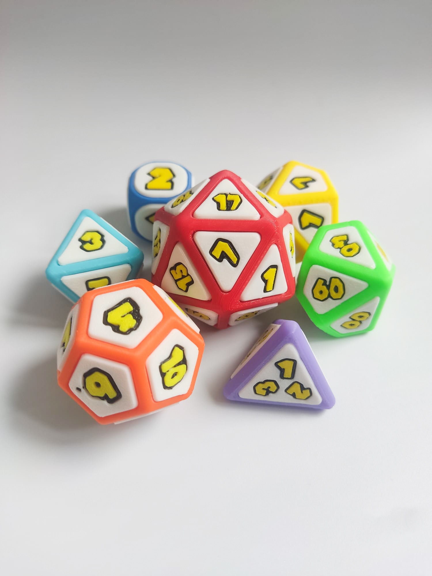 Conjunto de dados temáticos DnD Mario Dados poliédricos RPG D4 D6 D8 ...