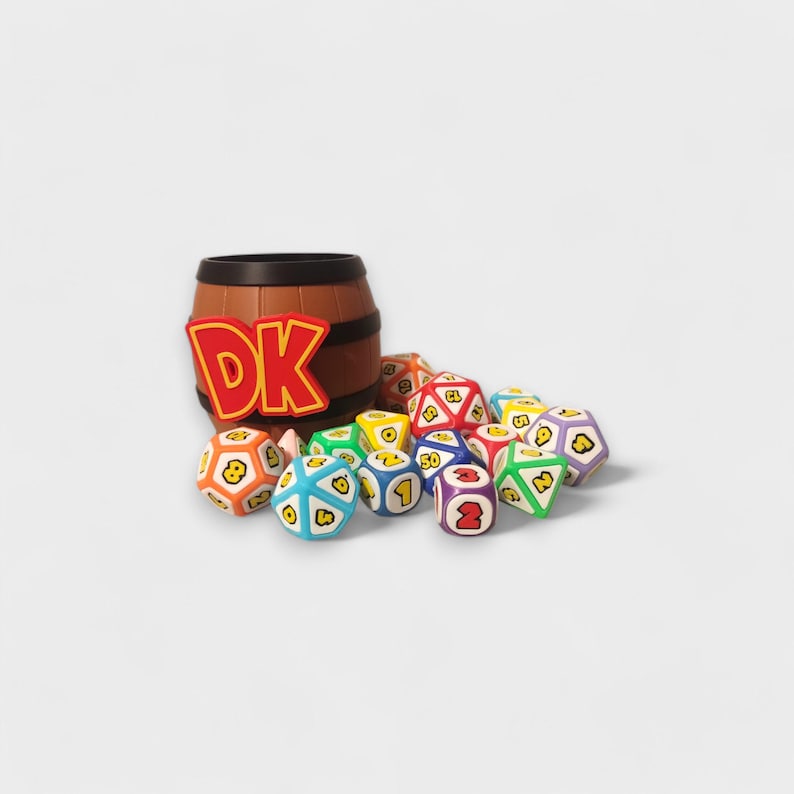 Dnd Dice Set Mario Themed - Polyhedral Dice for RPG - D4 D6 D8 D10 D ...