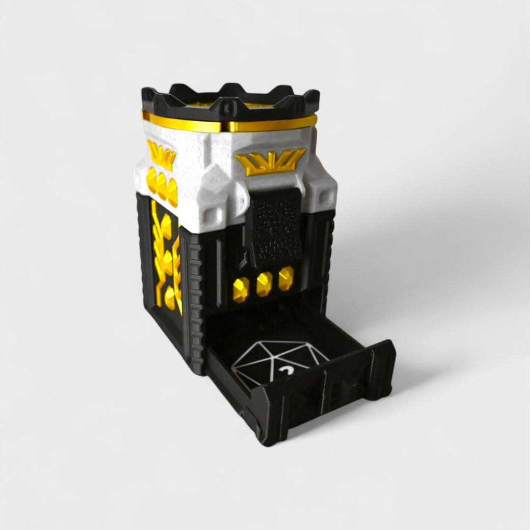 Deck Box Dice Tower With Secure TCG Compartment | Mechanical Twist Lid ...