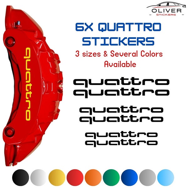 Audi Quattro Decals - Etsy