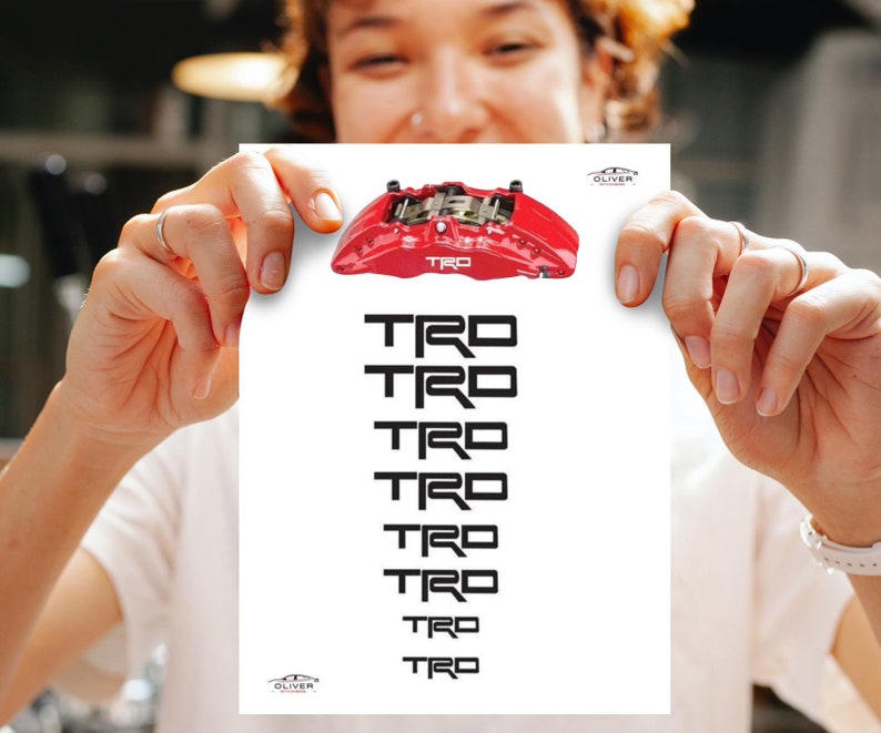 8x Toyota TRD Brake Calipers Decal Stickers for Car, High Temperature ...