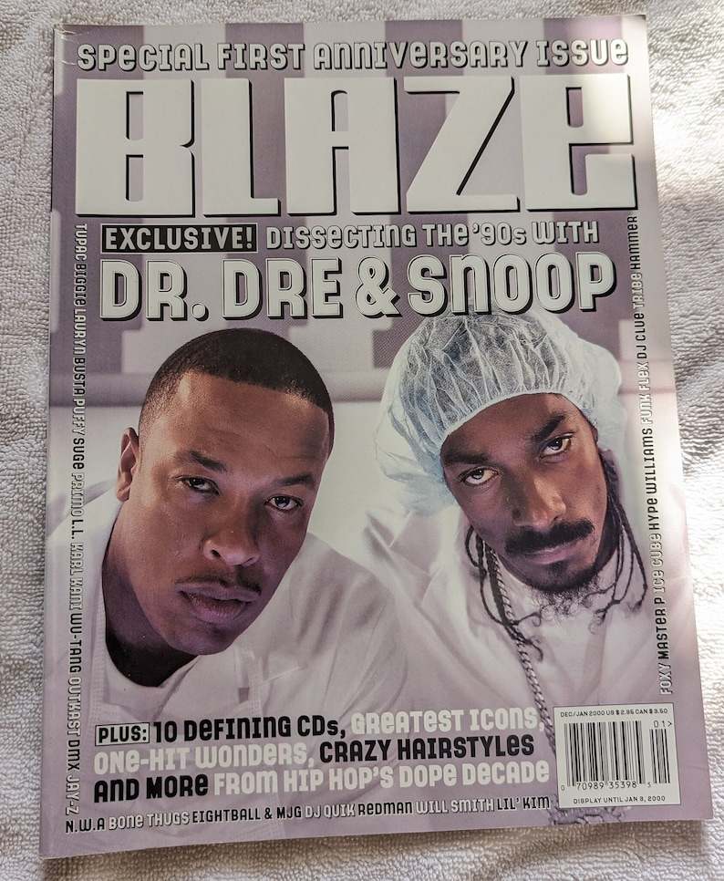 Dec/jan 2000 - Blaze Magazine - Dr. Dre and Snoop - Etsy
