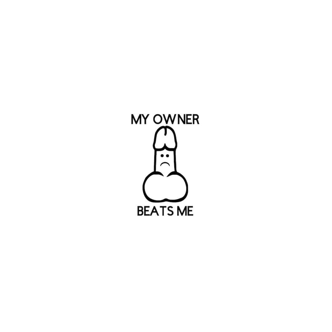 My Owner Beats Me Sticker - Etsy