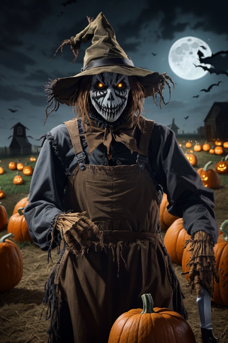 Scary Scarecrow Metal Art Picture - Etsy