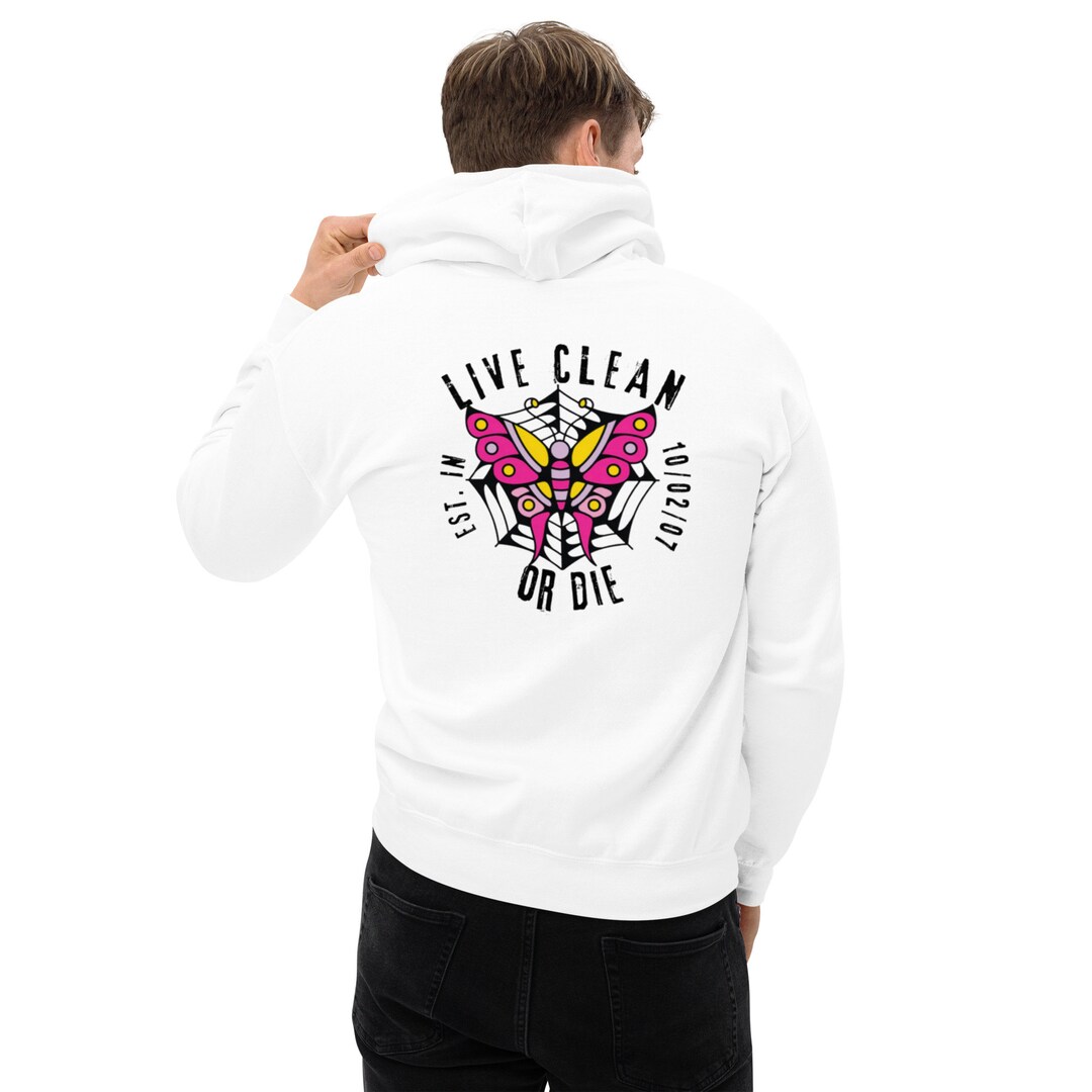 BUTTERFLY LIVE Clean or Die UNISEX Hoodie - Etsy
