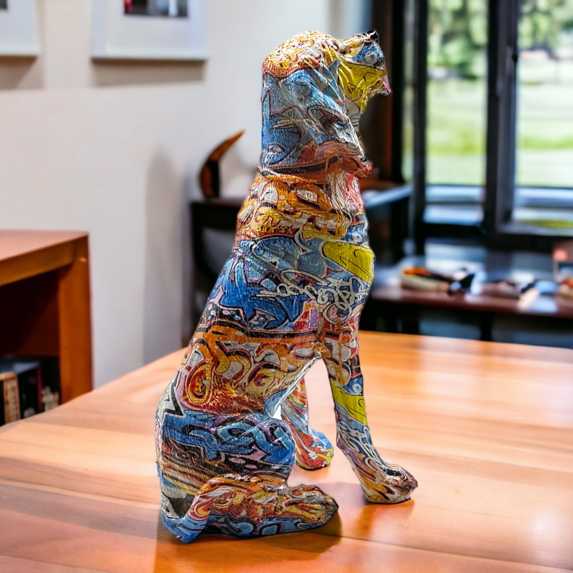 Coolest Statue Dog Sculptures, Art Decor, Desktop Artwork Crafts, Resin ...