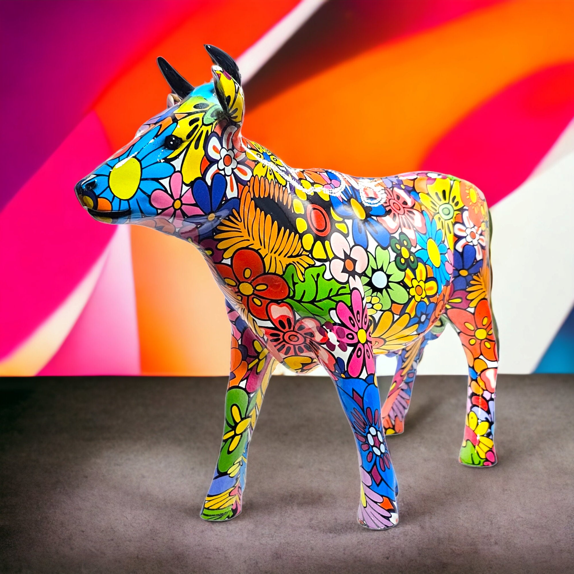 Coolest Cow Statue Sculptures, Art Decor, Desktop Artwork Crafts, Resin ...
