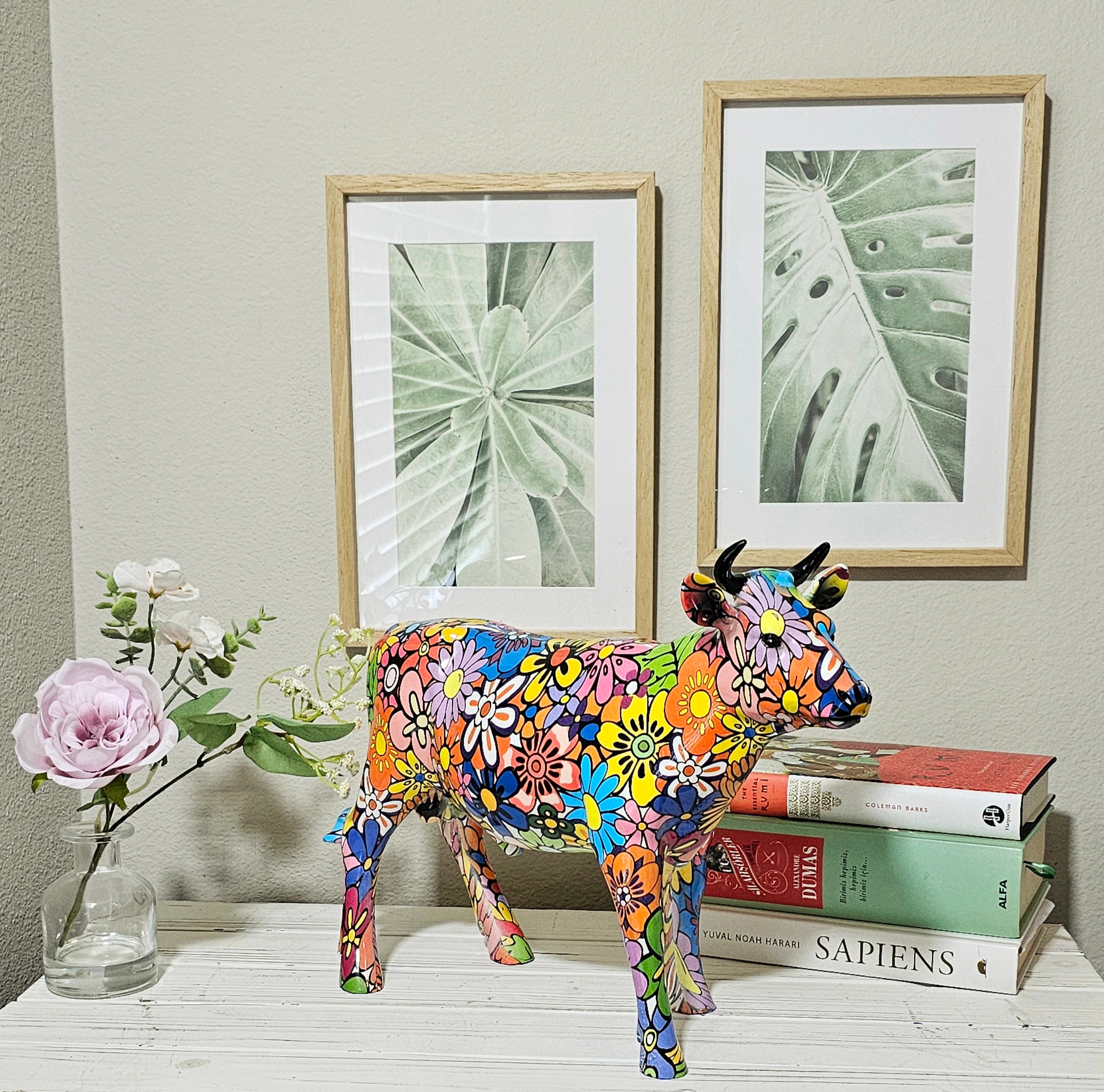 Coolest Cow Statue Sculptures, Art Decor, Desktop Artwork Crafts, Resin ...
