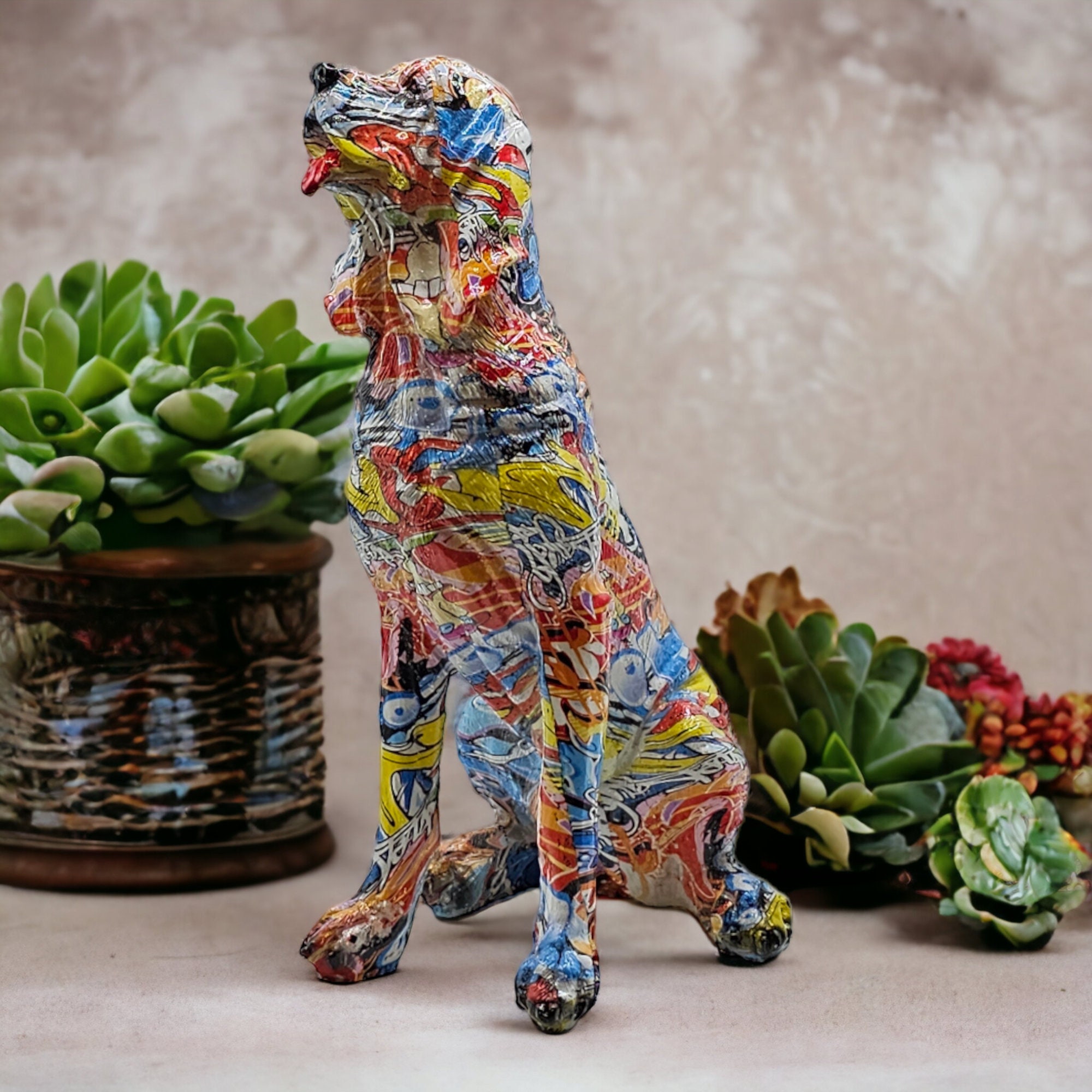 Coolest Statue Dog Sculptures, Art Decor, Desktop Artwork Crafts, Resin ...