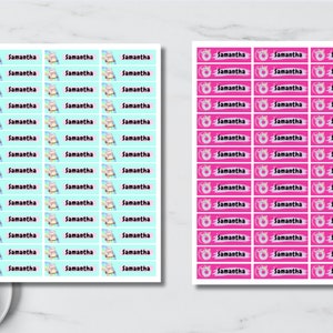 Unicorn Printable Editable Name Labels School Supplies Name Tags ...