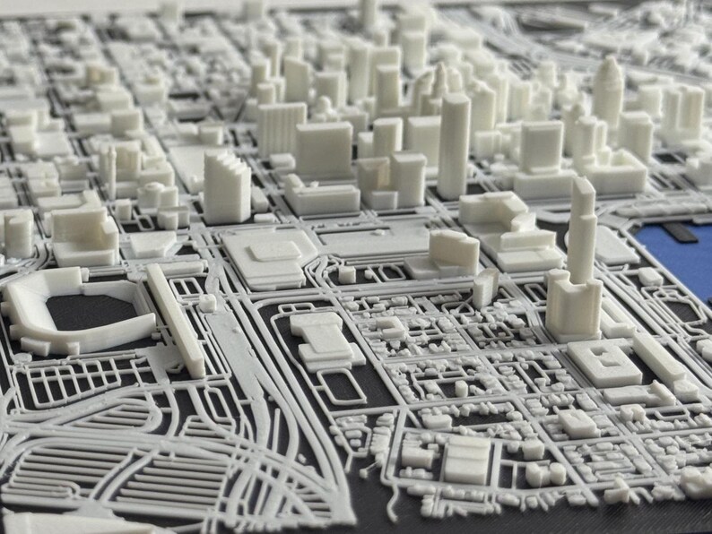Baltimore 1:10k Scale 3D City Map | Framed 8x8 Home and Office Decor - Etsy