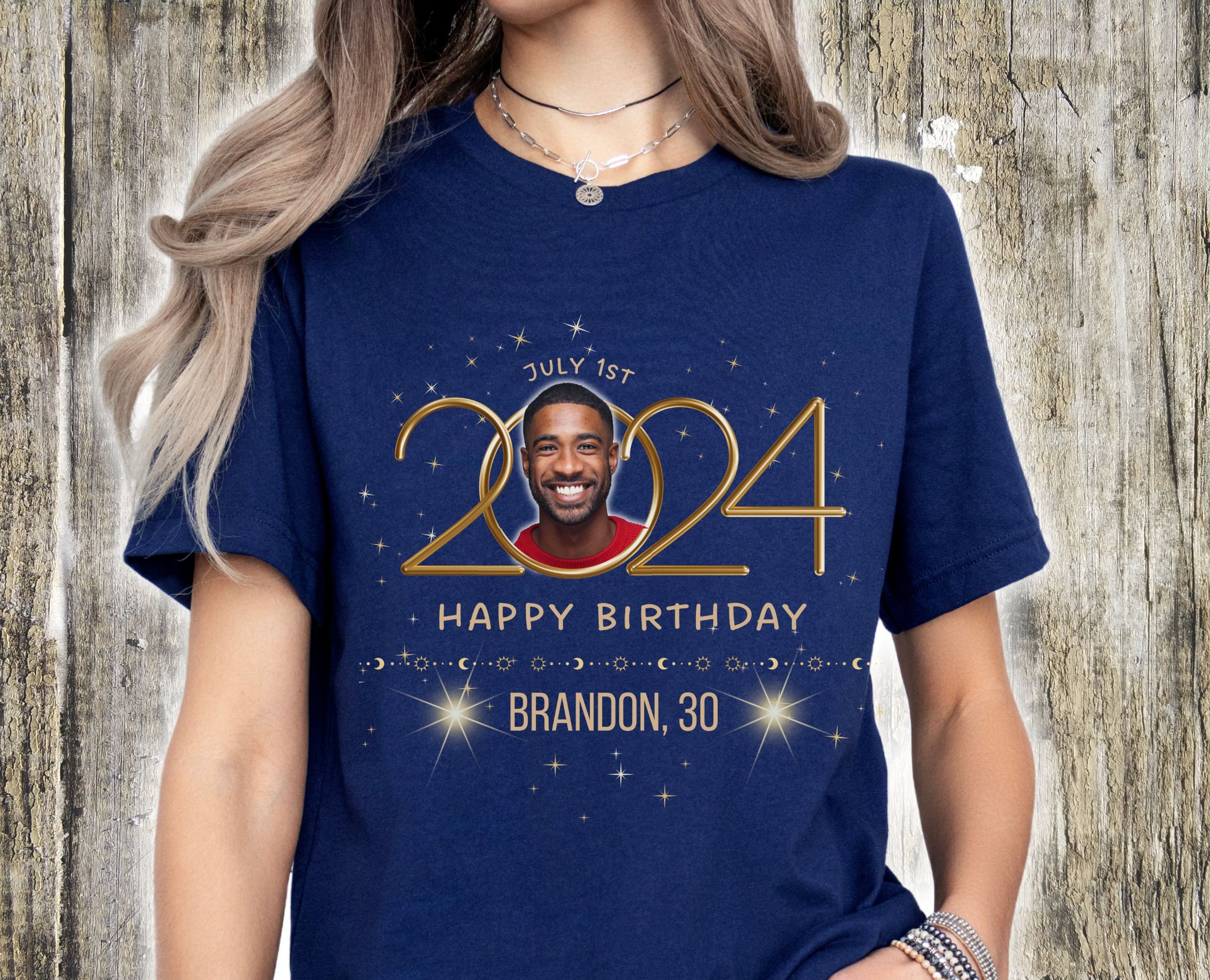 Personalized Birthday Photo Shirts, Custom Face Tee, Photo Birthday ...