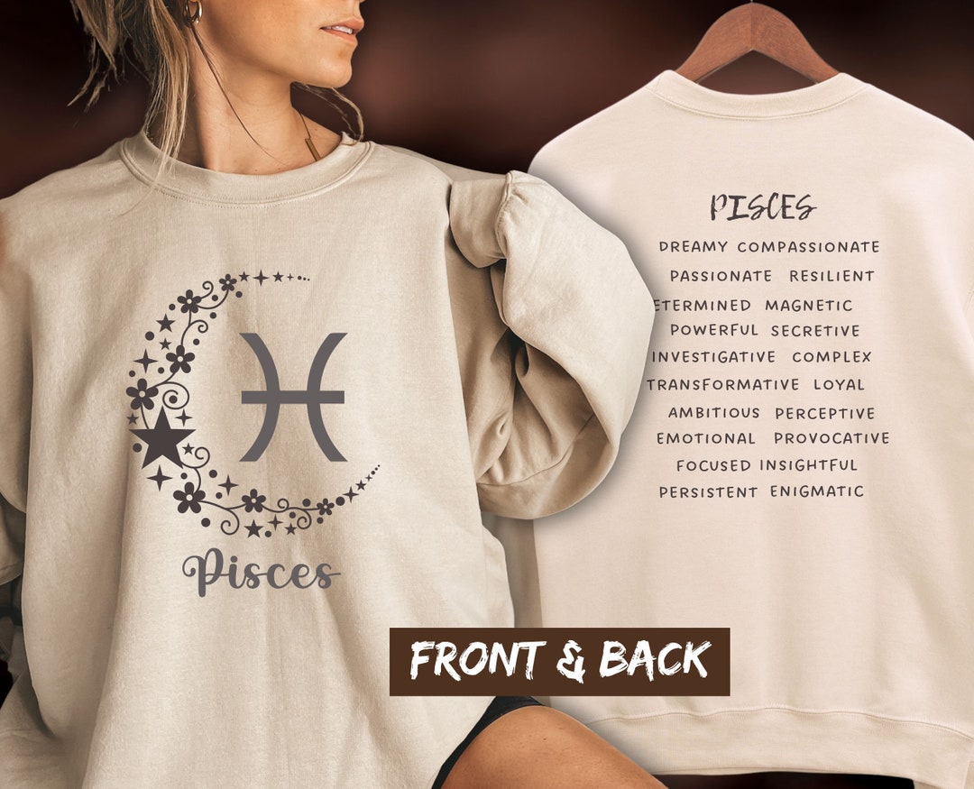 Pisces Zodiac Shirt, Celestial Pisces Sweatshirt, Astrology Sweater ...
