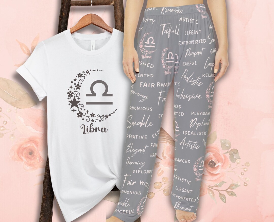 Libra Zodiac Pajamas, Zodiac Sign PJ, Libra Traits Pants, Horoscope ...