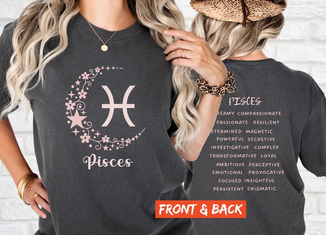 Pisces Zodiac Tee, Astrology Shirt, Celestial Shirt, Comfort Colors ...