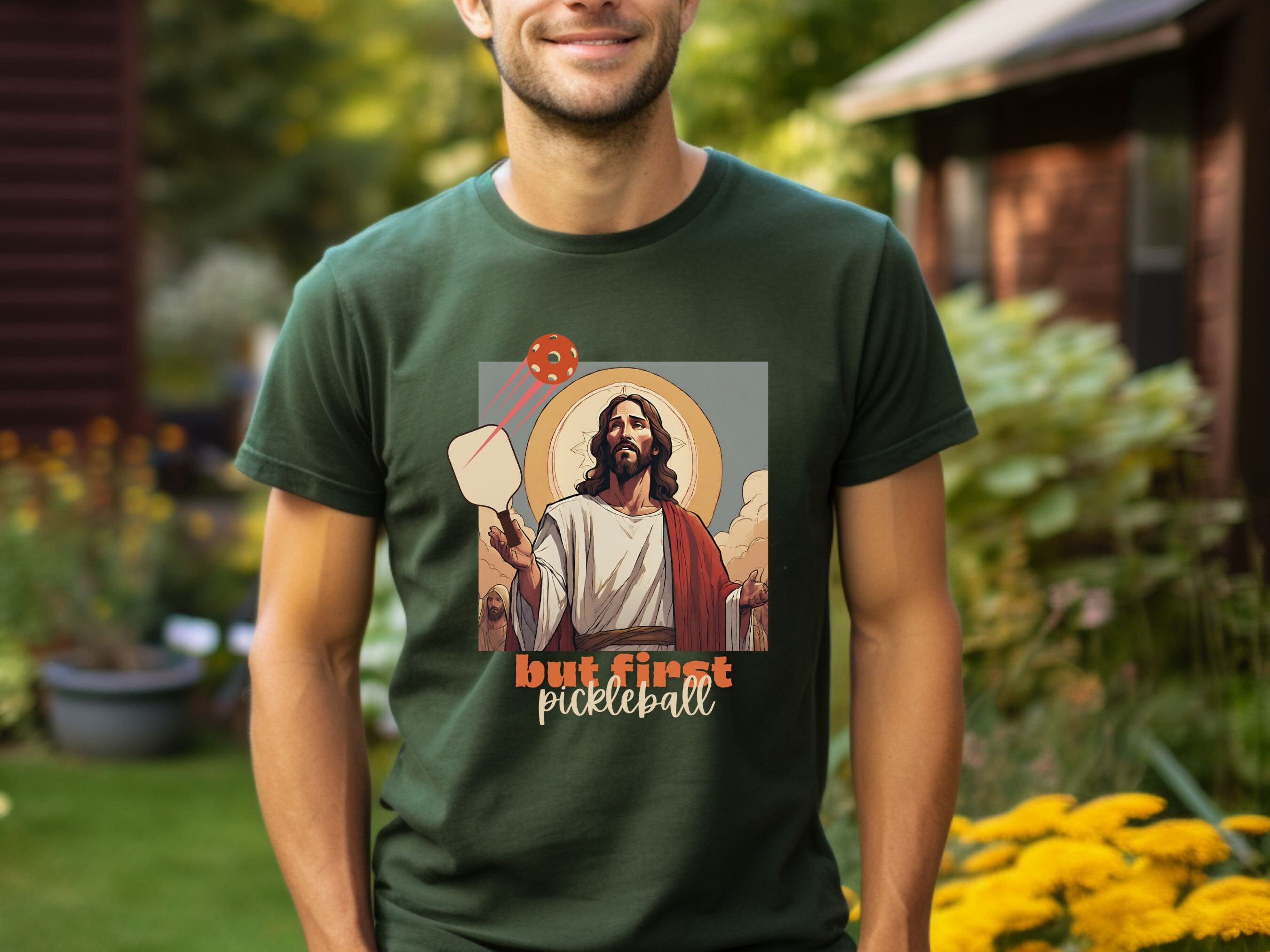 Funny Jesus Pickleball Christian Sports T-shirt - Etsy