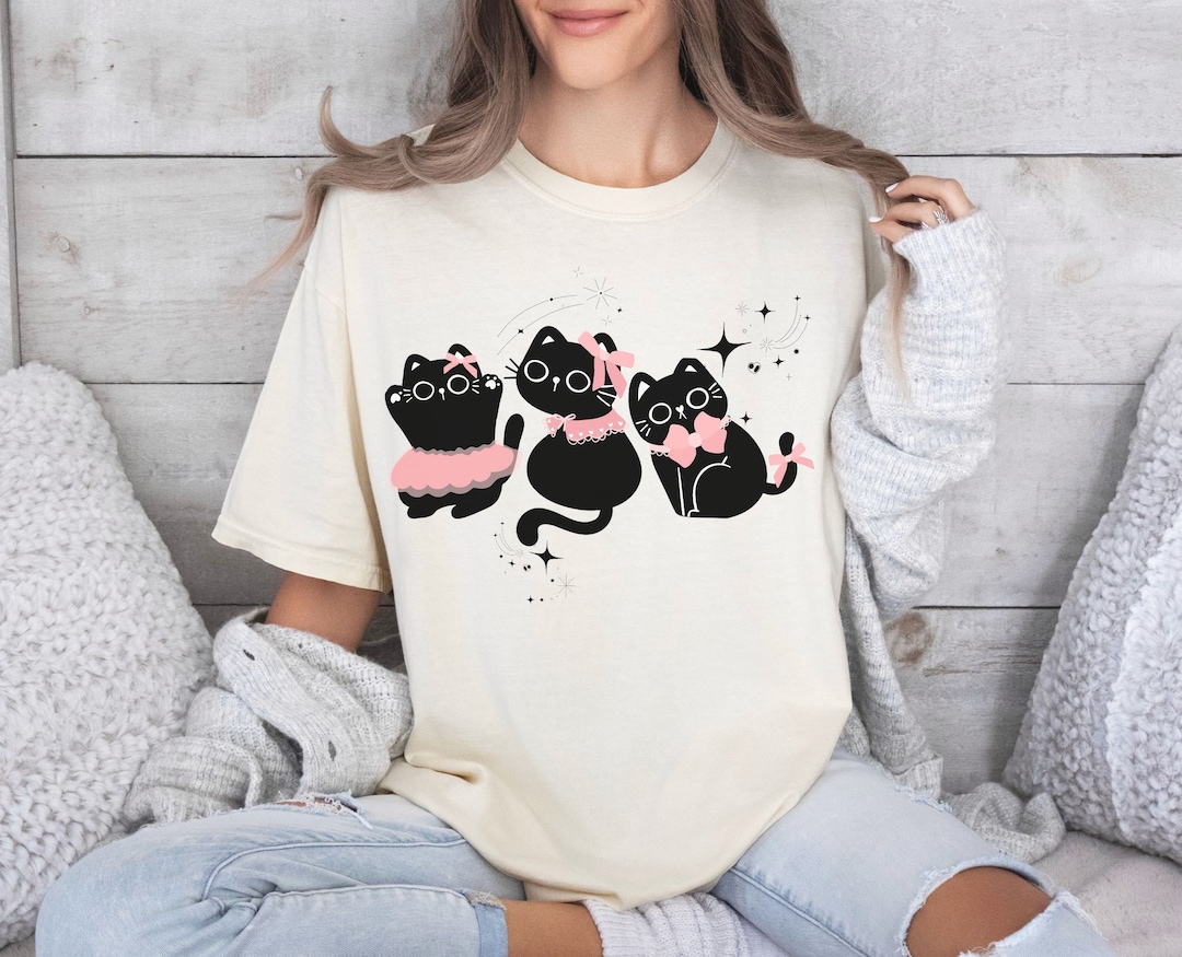 Camiseta Coquette Pink Bow, Camisa Cat, Camiseta Girlie Girl, Estética ...