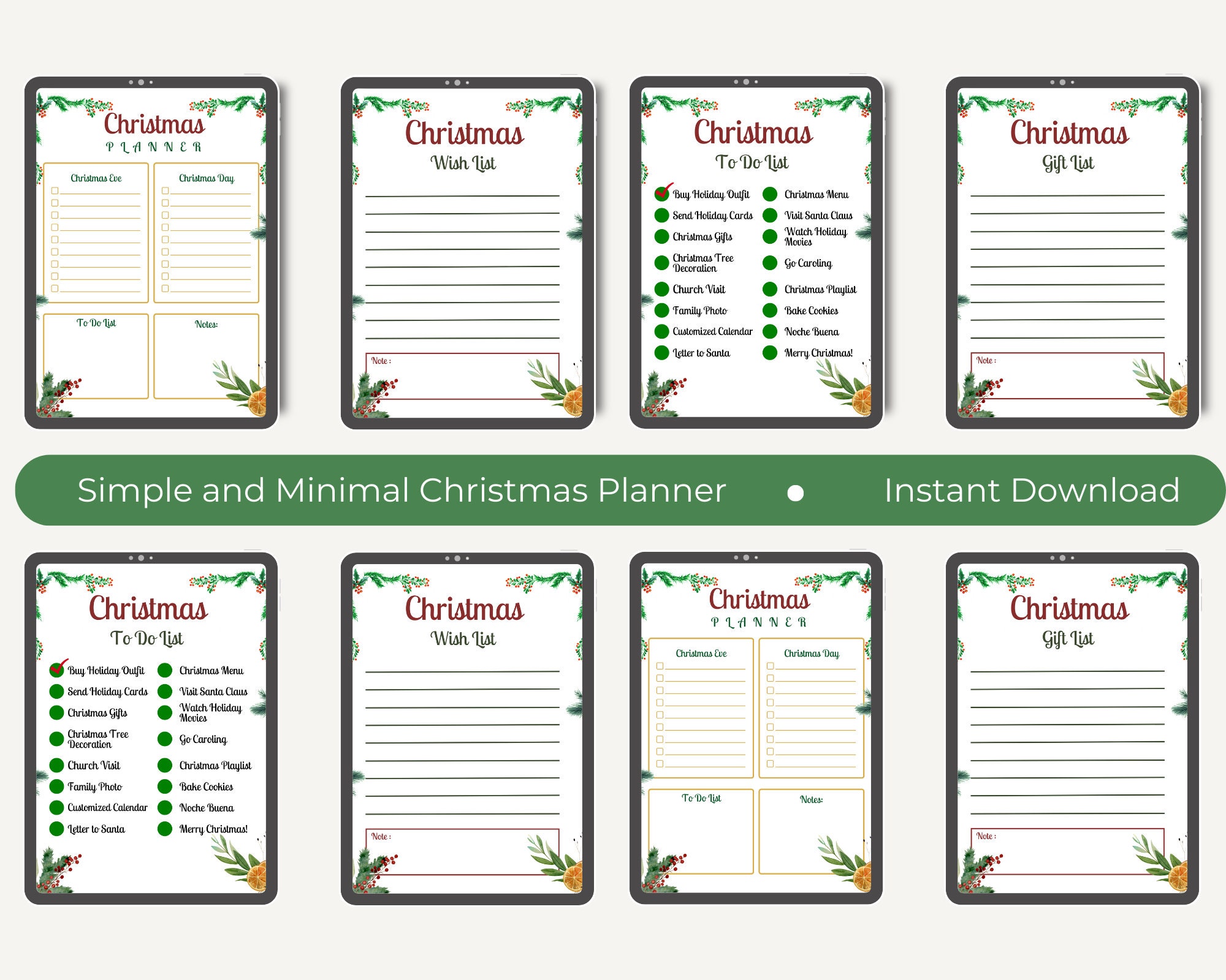Christmas Planner Printable, Holiday Planner, Xmas Planner, Christmas ...