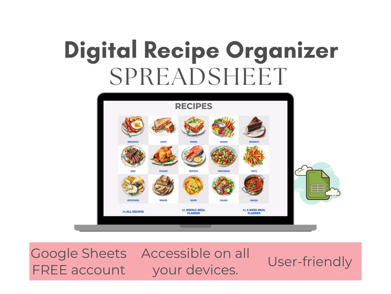 Digital Cookbook Template | Blank Recipe Book | Custom Cookbook ...