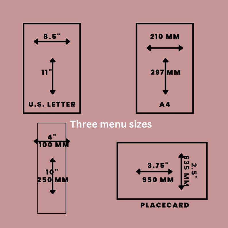 Editable Easter Menu Template Bundle - Canva Menu Card & Custom ...