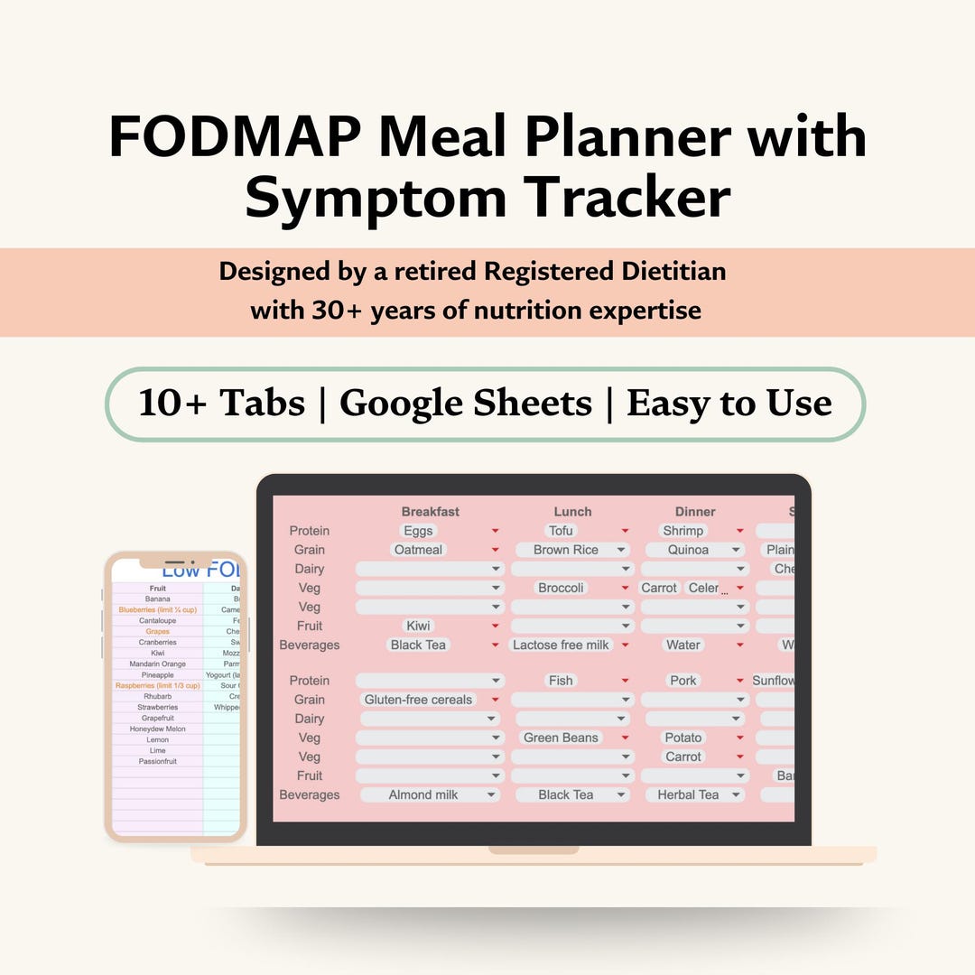 Low FODMAP Diet Planner & Symptom Tracker: IBS Food Journal (google ...