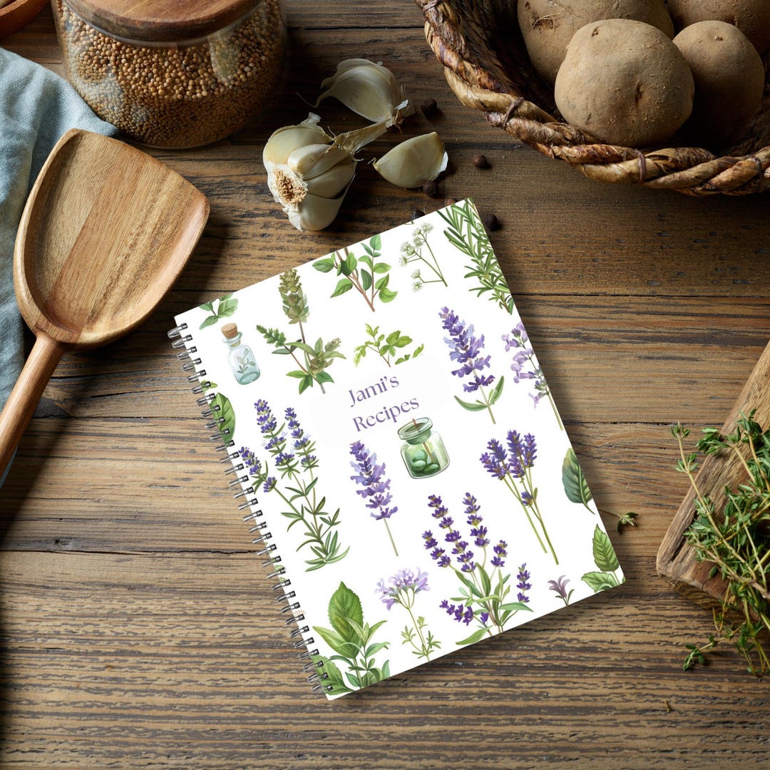 Personalized Recipe Book: Floral Softcover Spiral Cookbook, 8.5 X 11 - Etsy
