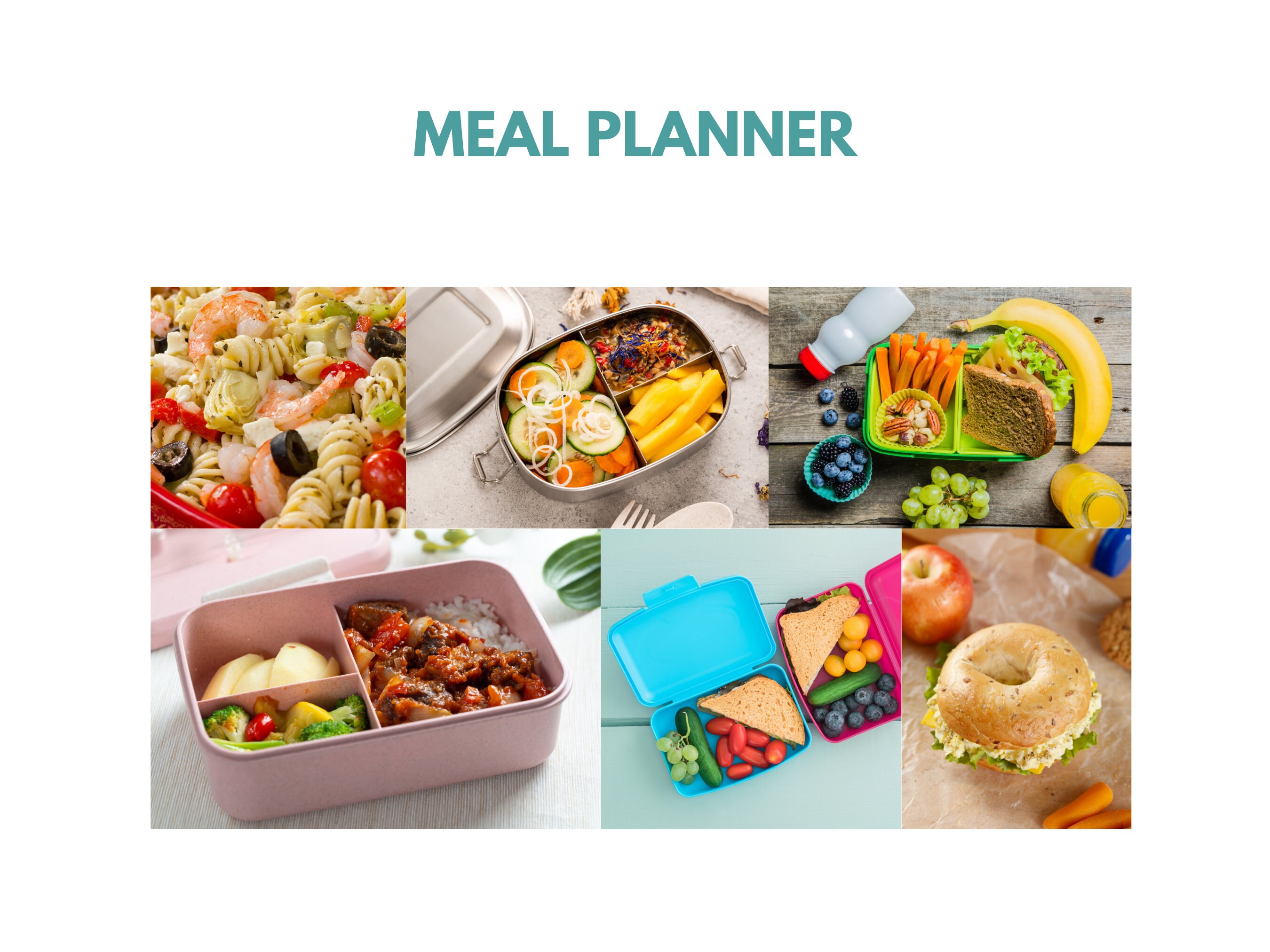 School Lunch Planner Printable | Editable Weekly Lunch Menu | Meal Prep ...