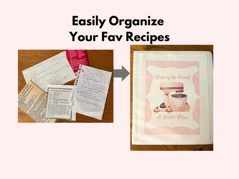 Printable Recipe Binder Custom Cookbook Canva Template Recipe Pages ...
