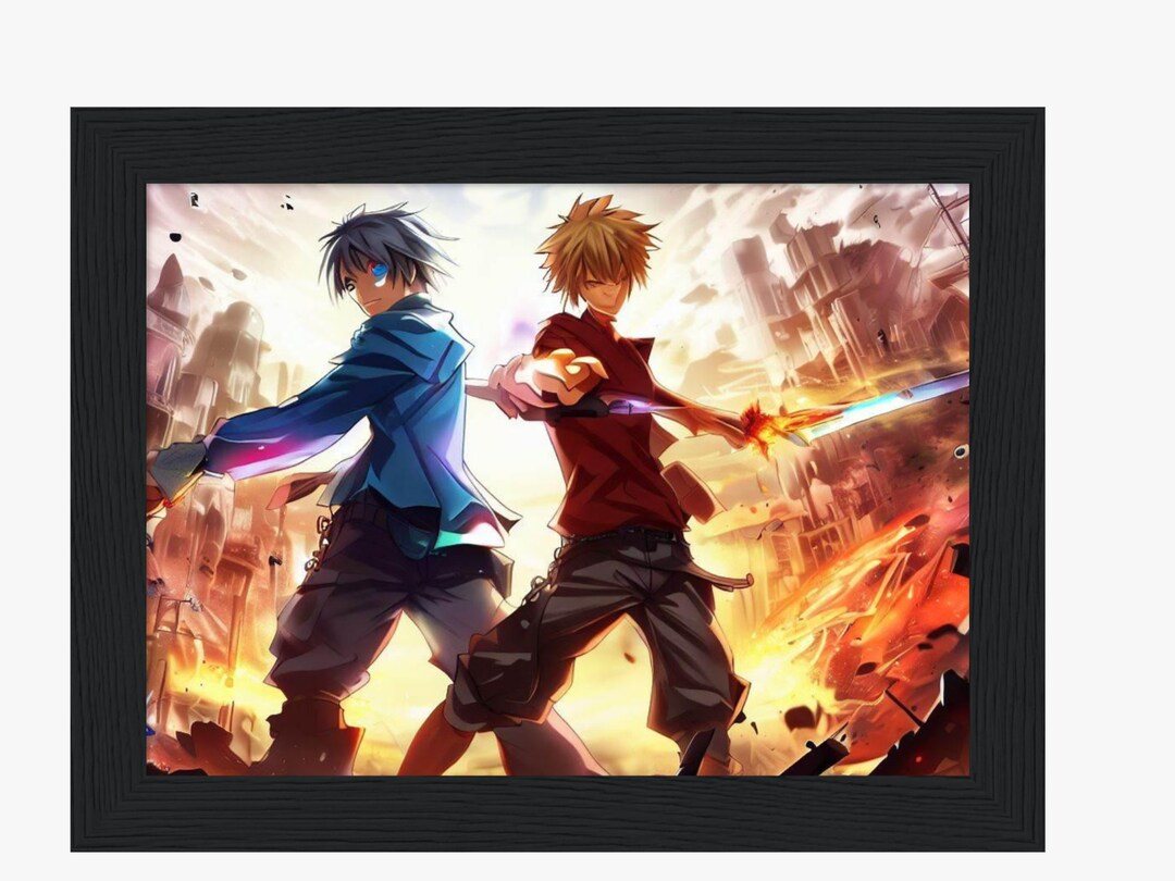 Anime Posters With Black Ramen Anime Fight Naruto Anime Style Premium ...