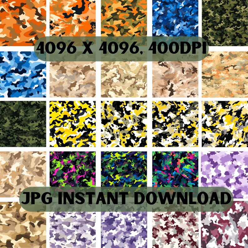 63 + 9 Seamless Camouflage Patterns, Military Camouflage, Repeating ...