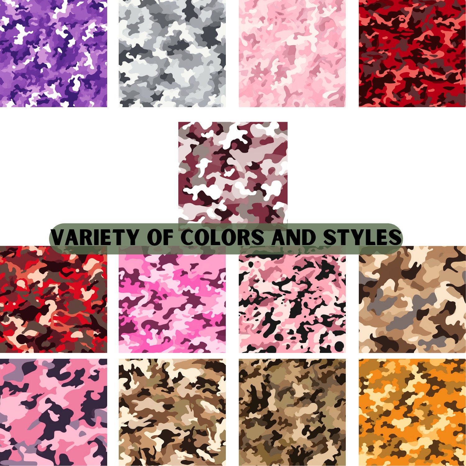 63 + 9 Seamless Camouflage Patterns, Military Camouflage, Repeating ...