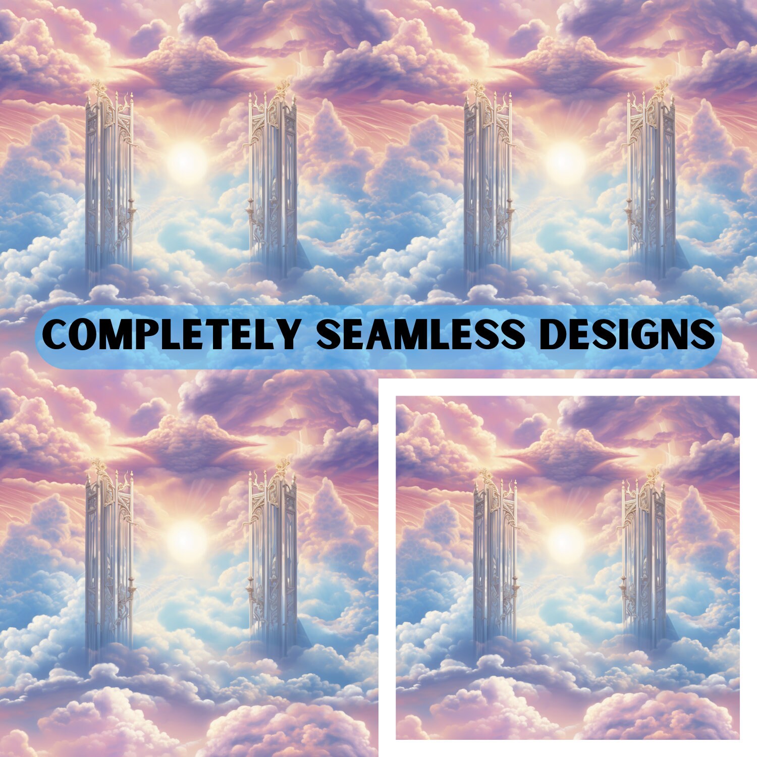 12+4 Seamless Heaven and Angel Wing Patterns, Digital Download, Digital ...