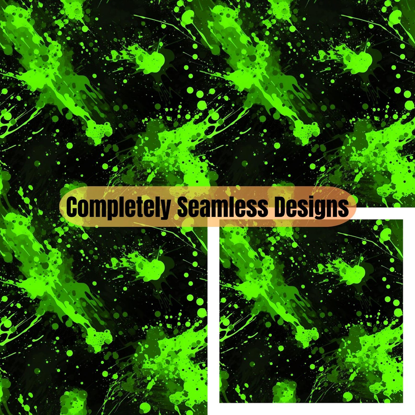 16 Seamless Neon Ink Splatter Patterns, 4096, 400 DPI, Seamless ...