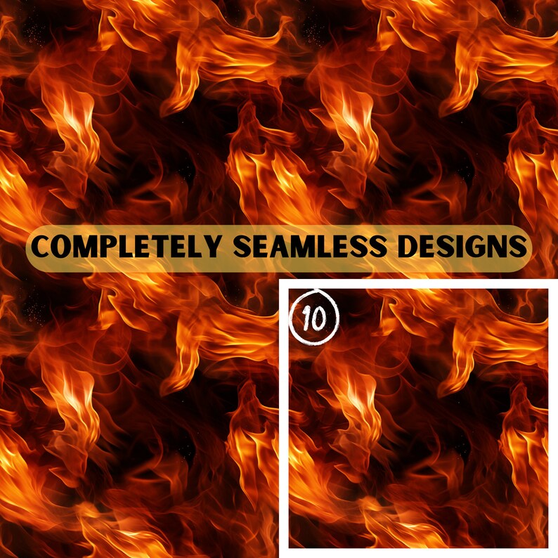 10+4 Seamless Fire Patterns, Digital Download, Digital Paper ...