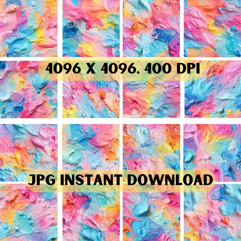 16+4 Seamless Pastel Ink Spill Patterns, Digital Download, Digital ...