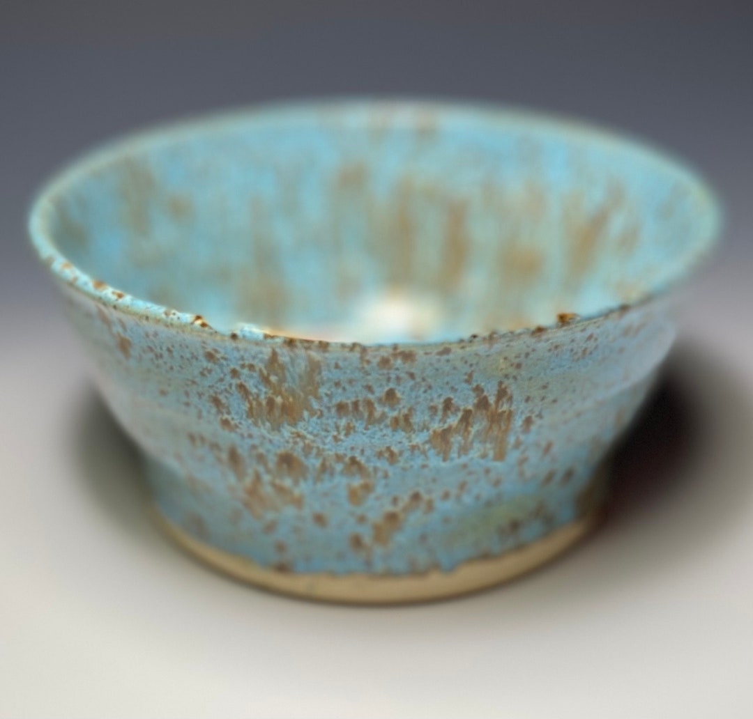 Handmade 2 Cup Everyday Ceramic Bowl, Cenote Glaze, Artisan Pottery - Etsy