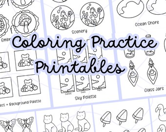 Marker Practice Sheets Color Swatches Printable Alcohol Marker Patterns ...