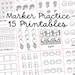 Marker Practice Sheets: Color Swatches & Blending Squares (digital ...