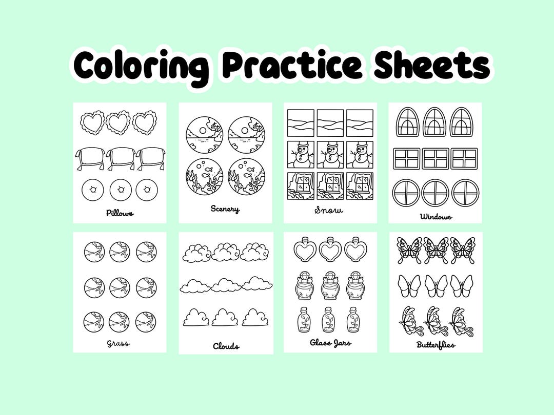 Coloring Practice Printables Marker Practice Sheets Printable Pages to ...