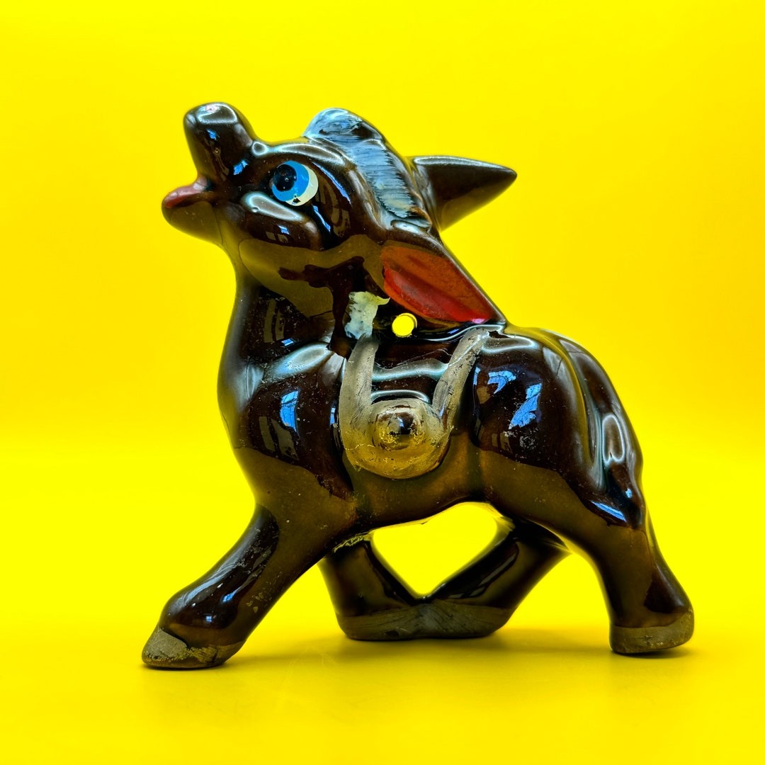 Vintage Ceramic Japanese Donkey Figurine - Etsy