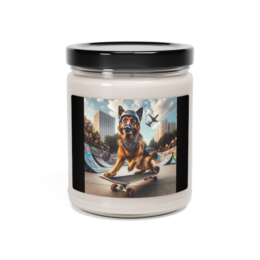 Radical Paws Skateboarding Pup on the Ramp: Scented Soy Candle, 9oz - Etsy